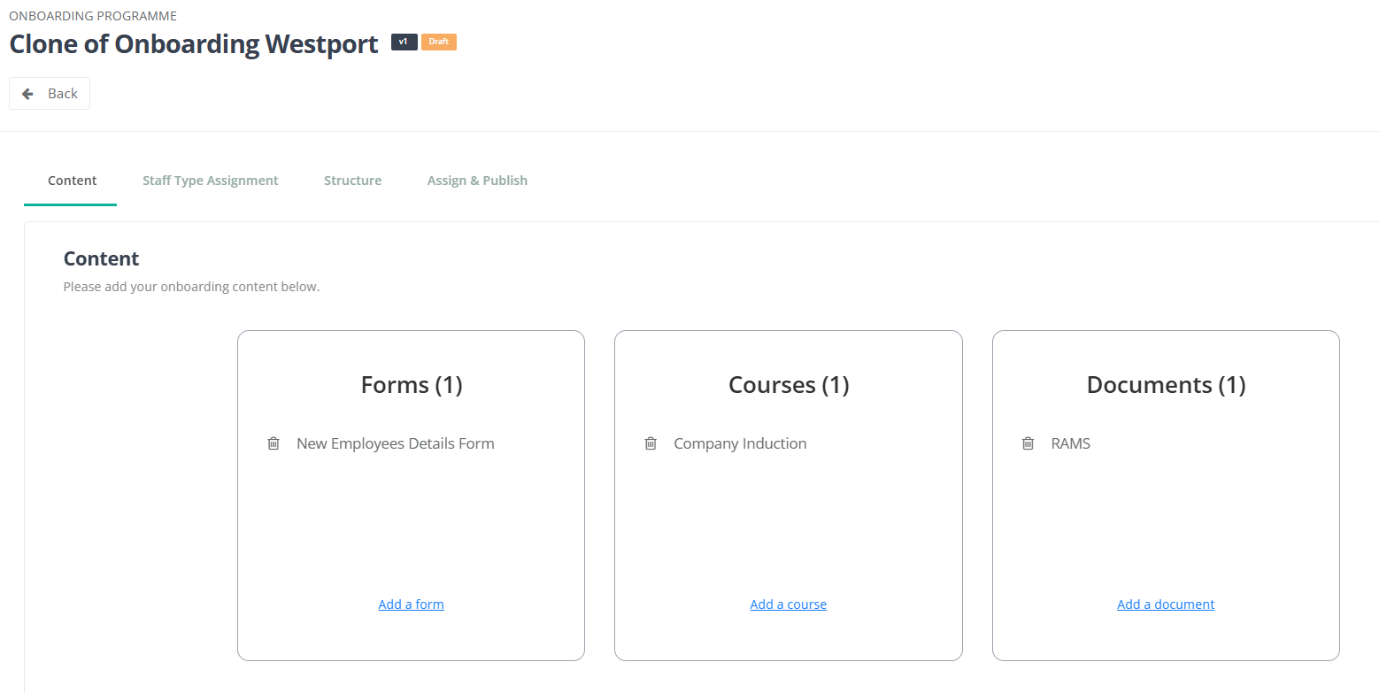 Smoother Onboarding Programme Experience