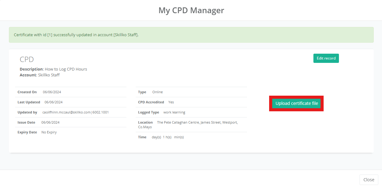 How do I log CPD hours?